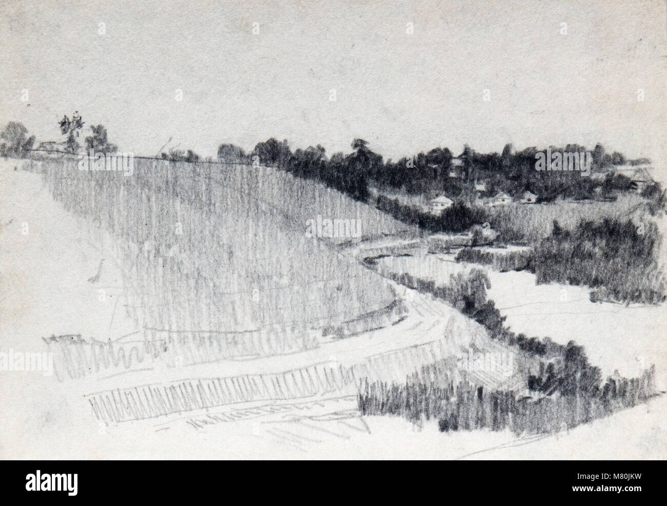 Dessin au crayon, dessin au crayon, croquis croquis Photo Stock - Alamy