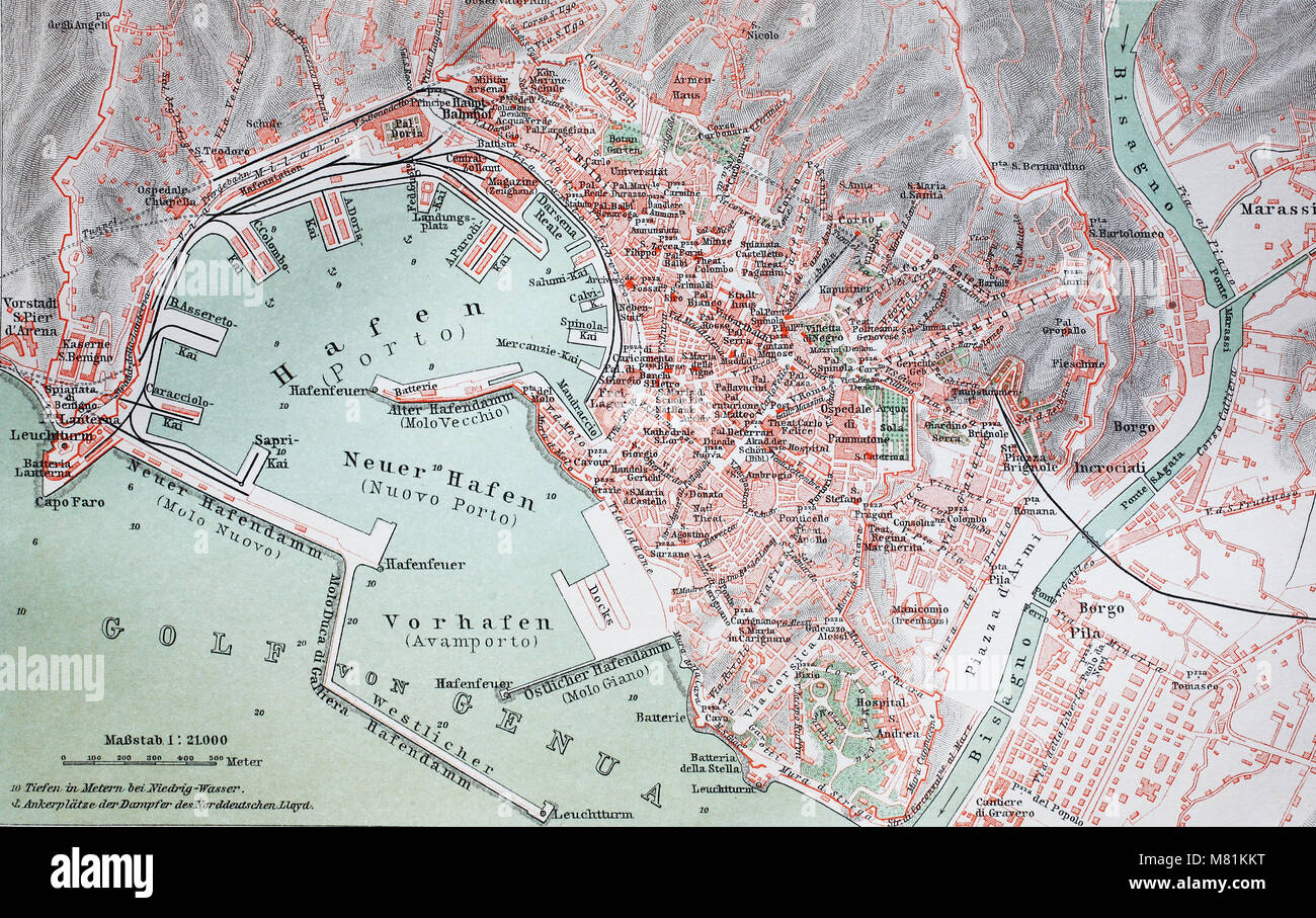 Map Of Genoa Photos & Map Of Genoa Images - Alamy