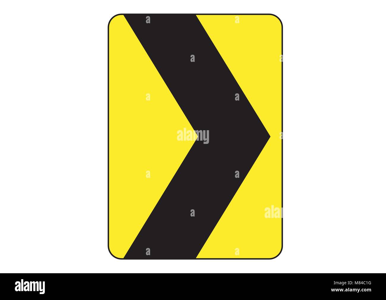 Panneau de signalisation chevron Banque d'images vectorielles - Alamy