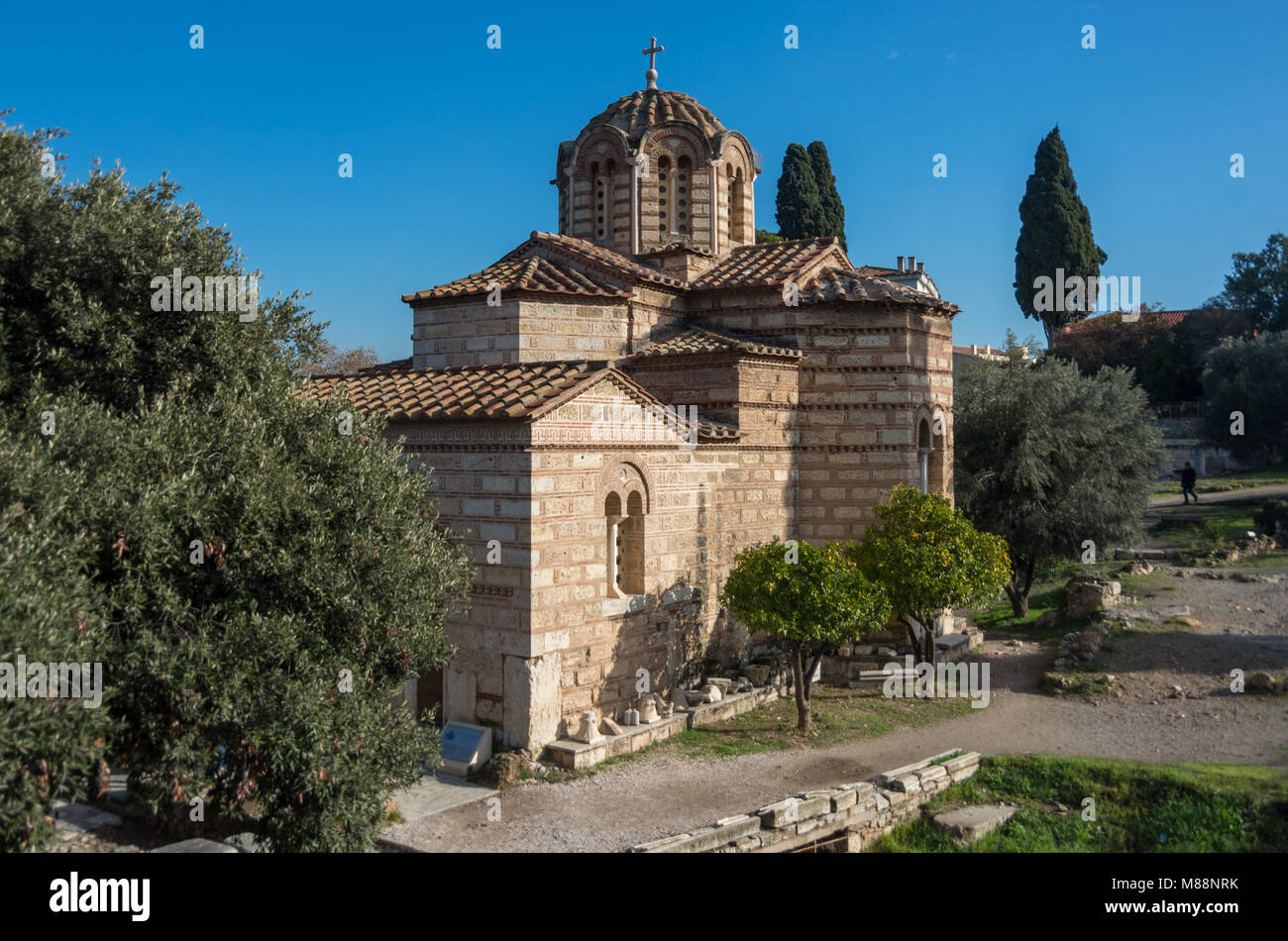 Église de saints apôtres dans l'ancienne agora grecque site ...