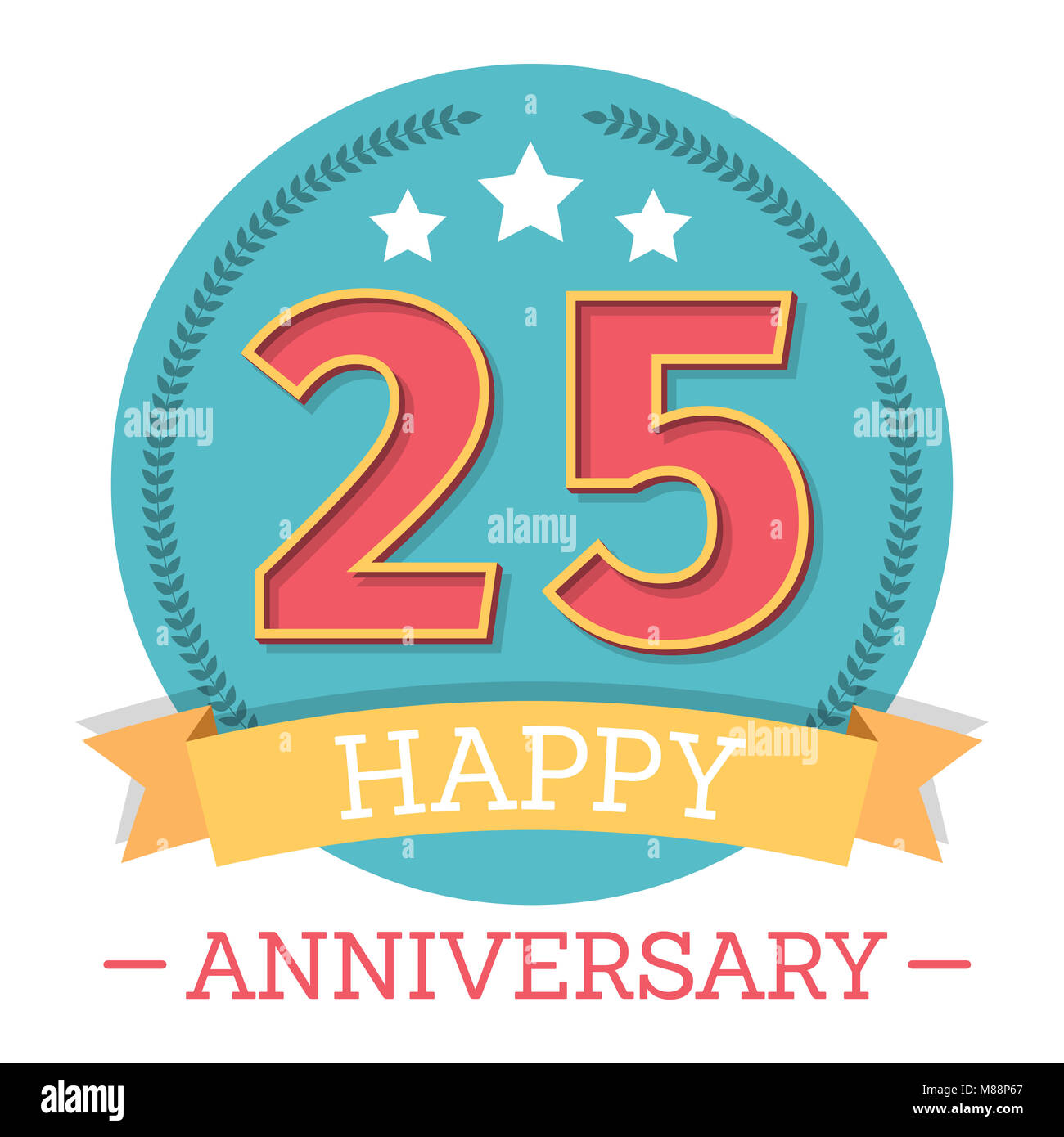 Logo anniversaire 25 Banque d'images détourées - Alamy