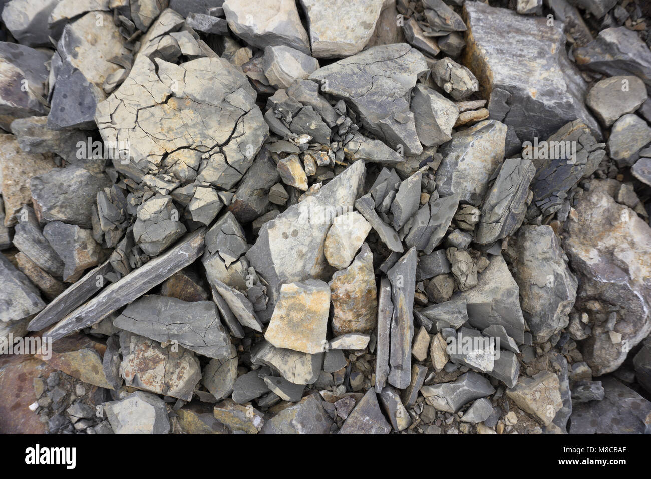Mur de pierre de l'ancienne mine à ciel ouvert de l'ardoise Photo Stock ...