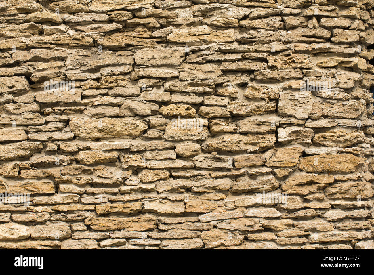 La texture du mur de pierre de la surface poreuse, horizontal tourné ...