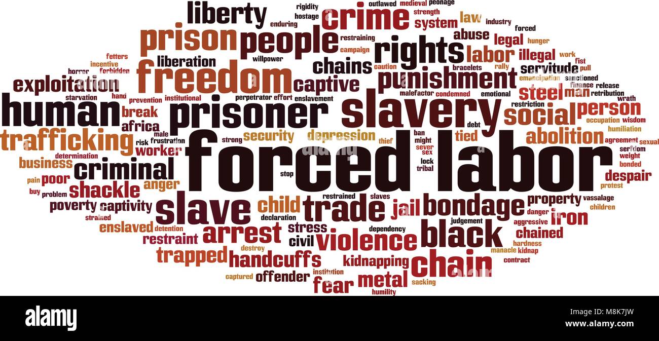 Travail forcé Banque d'images vectorielles - Alamy