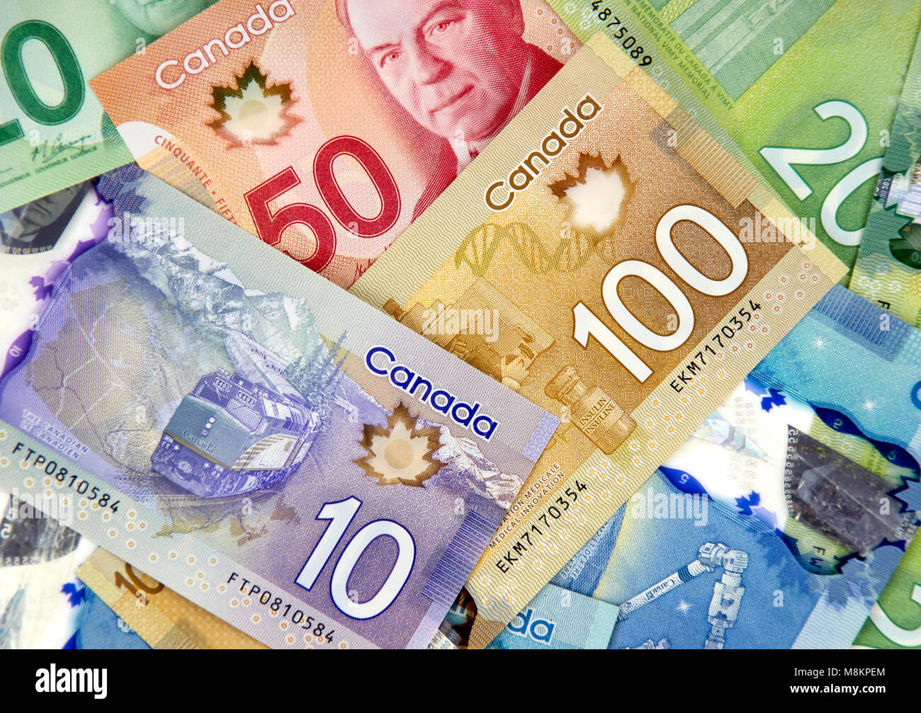 Billets de banque canadiens Banque de photographies et d’images à haute ...