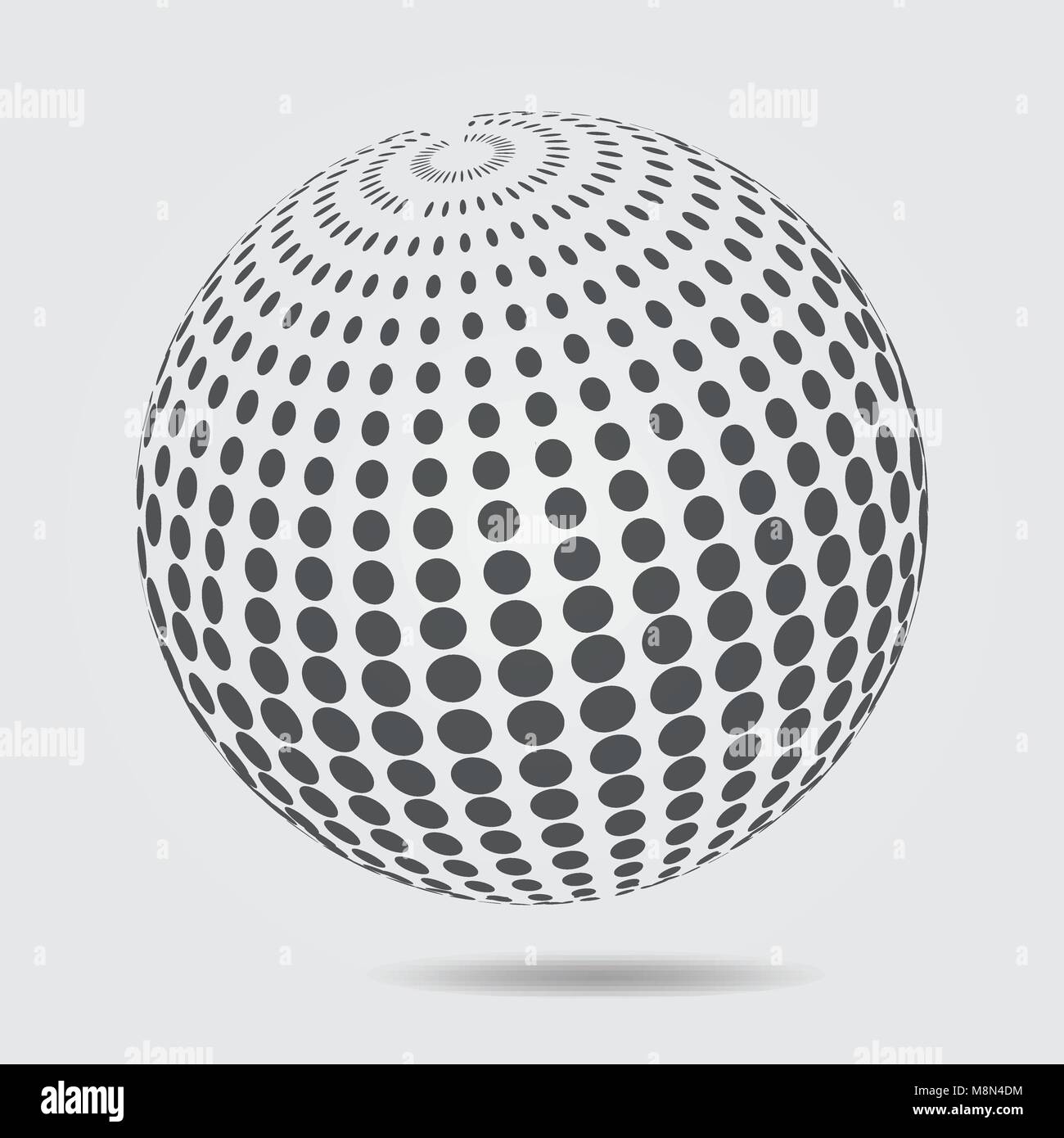 Logo sphère 3D Modèle de demi-teinte. Circle son empiècement élément ...
