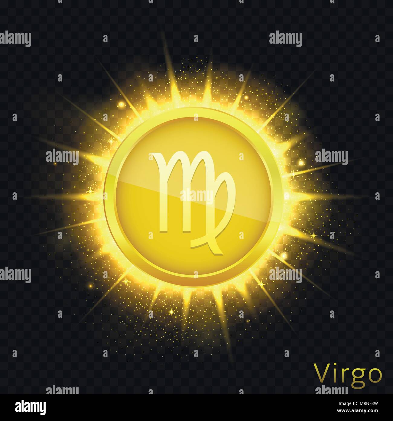 Symbole de la vierge signe du zodiaque illustration horoscope Banque d ...