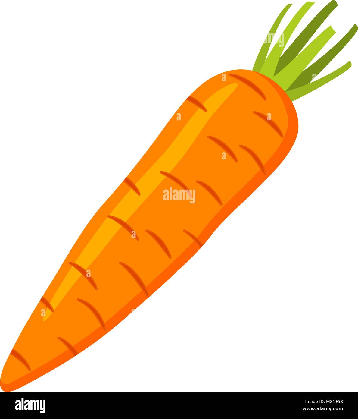 Cartoon couleur carotte icône Image Vectorielle Stock - Alamy