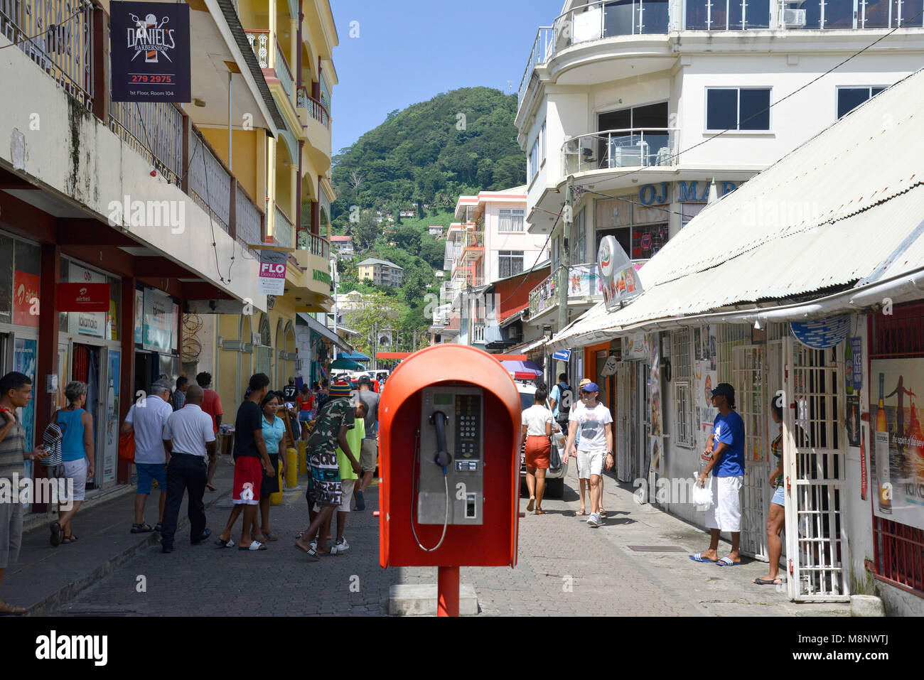 22 janvier 2018, les Seychelles, Victoria : une vue de Lodge Street, la ...