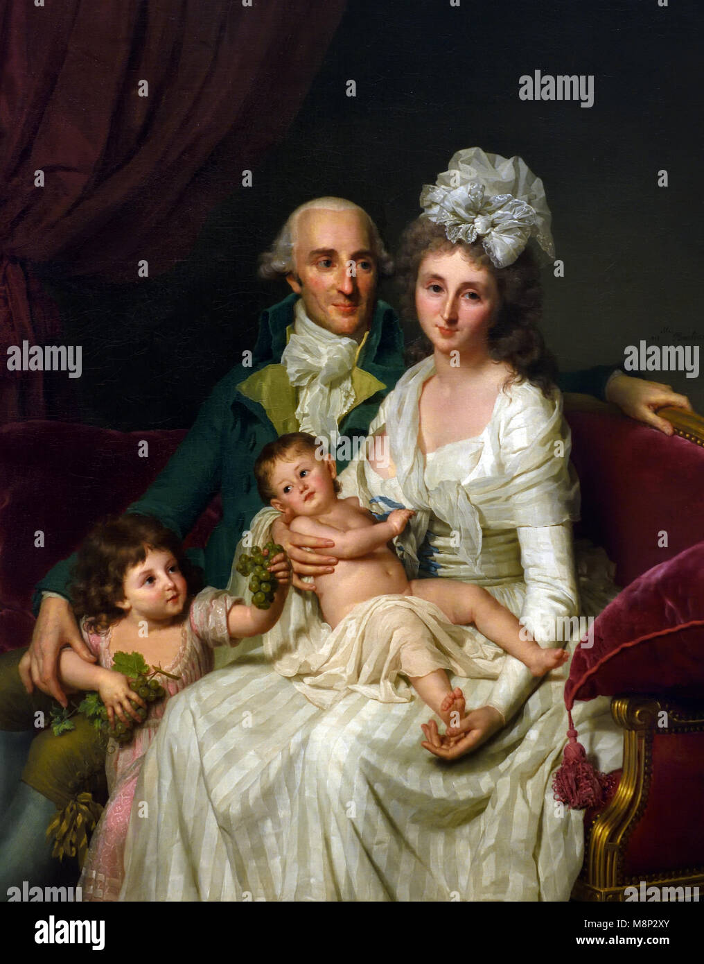 Portrait de Monsieur Olive, trésorier des Etats de Bretagne avec sa ...