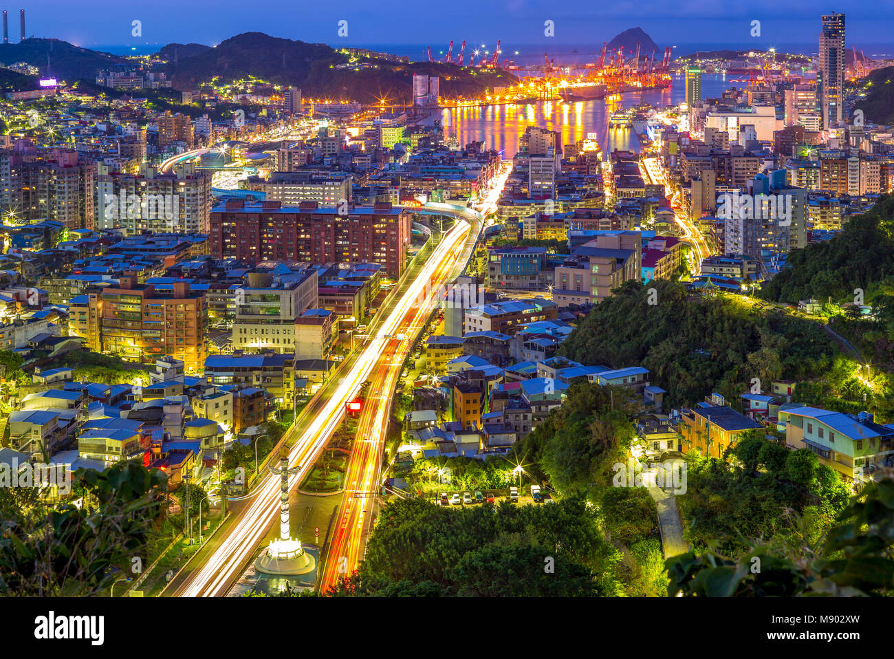 Vue panoramique du port de keelung Banque de photographies et d’images ...