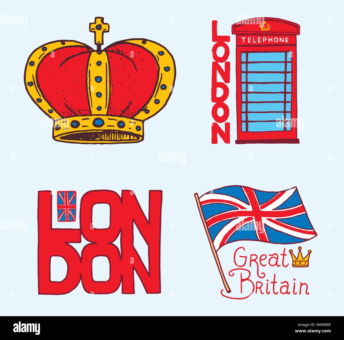 British, symboles, insignes ou emblèmes, timbres, architecture culture ...