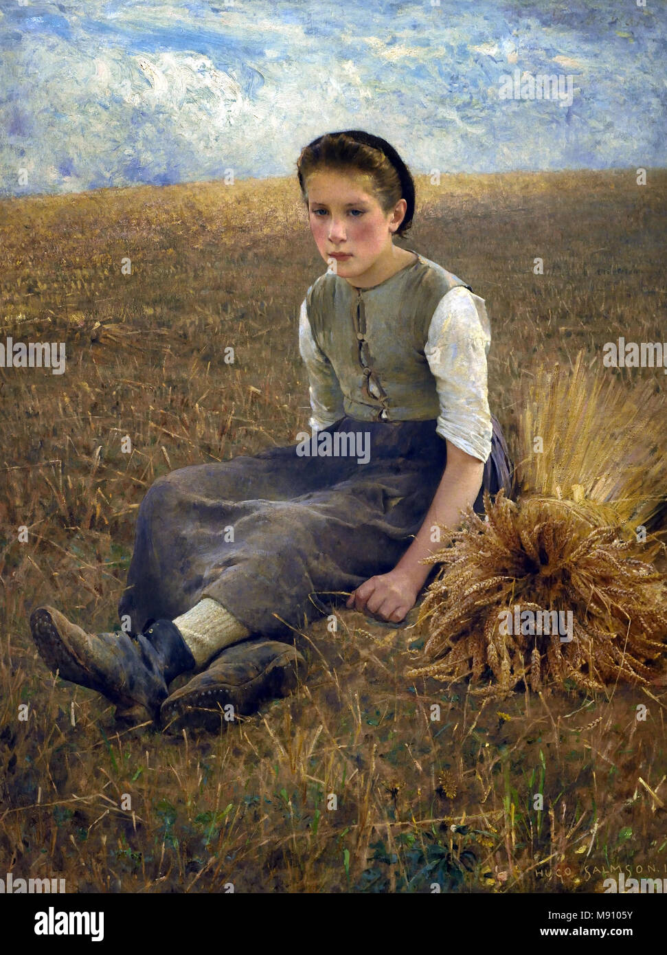 La petite glaneuse - La petite gleaner 1884 Hugo SALMSON 1844 -1894 ...