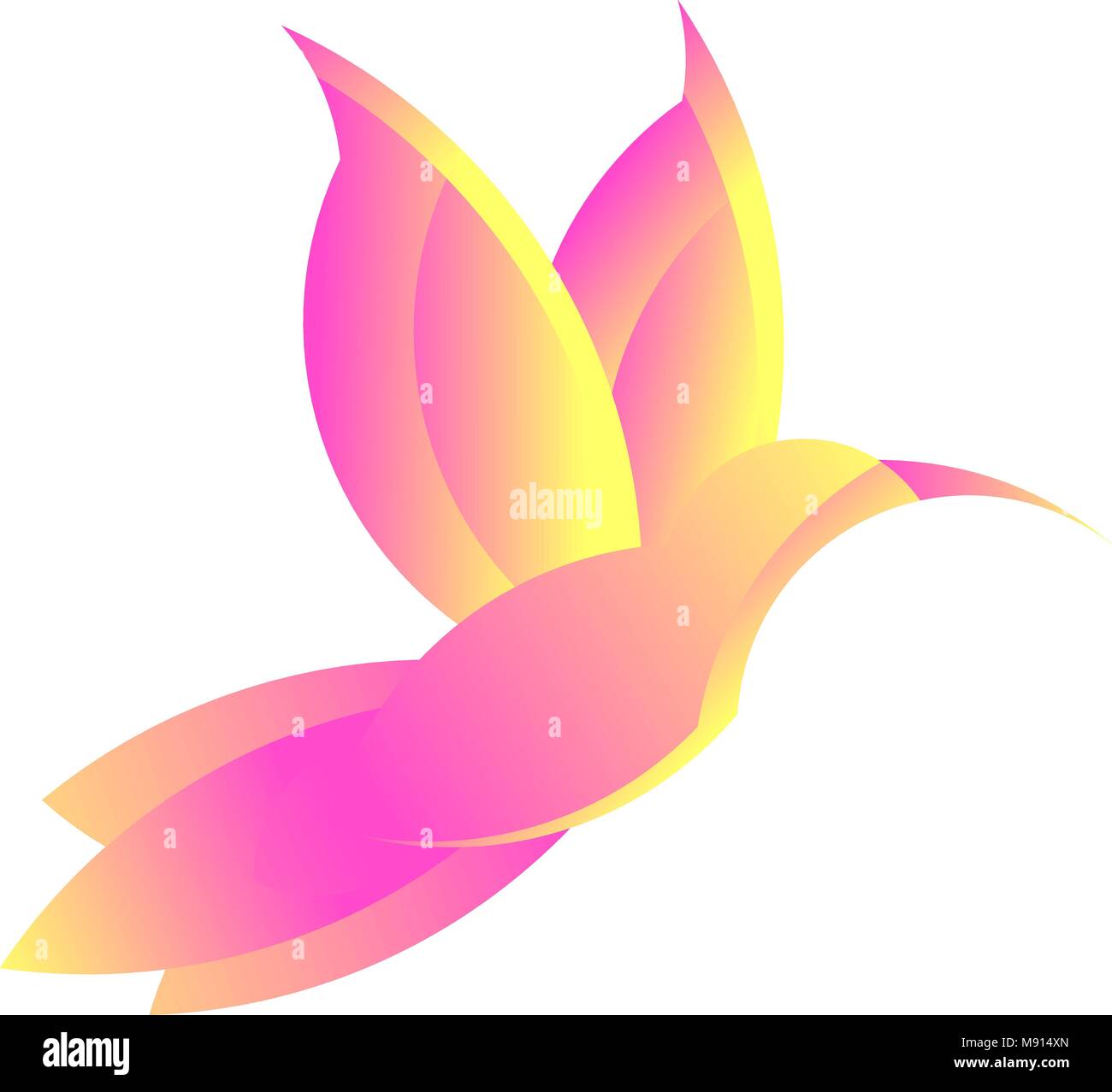 Colibri coloré signe. Colibri oiseau simple logo. Dimensions de l'avion ...