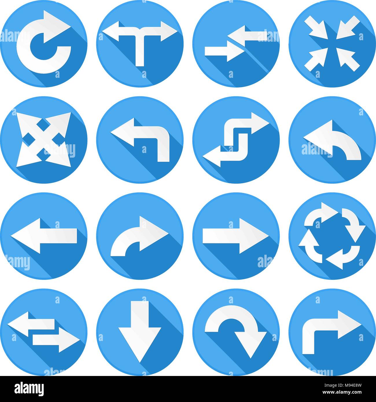 Panneau de signalisation bleu rond Banque d'images vectorielles - Alamy