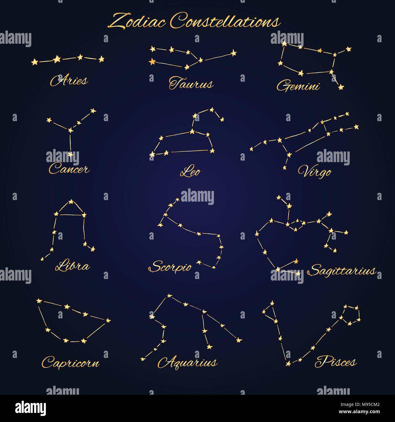 Constellations du zodiaque Banque de photographies et d’images à haute ...