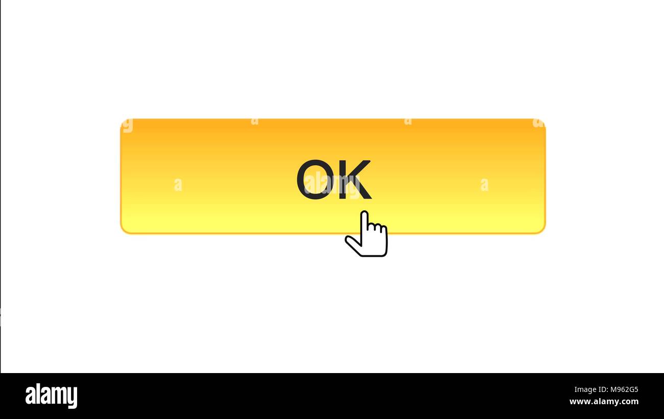 Interface web Ok bouton sur lequel vous cliquez avec le curseur de la ...