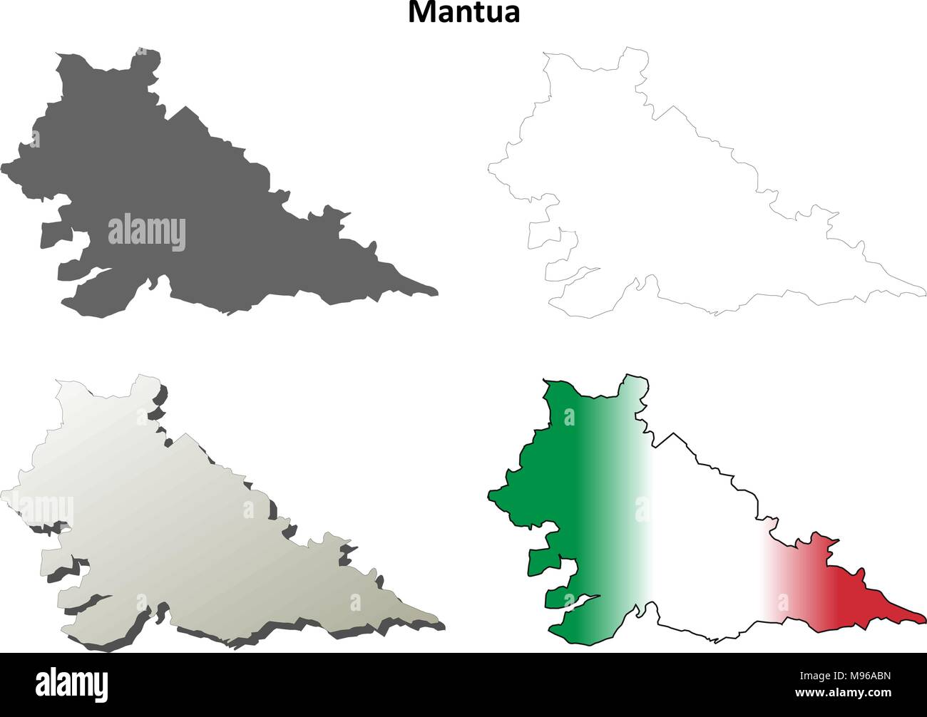 Mantova map Banque d'images vectorielles - Alamy