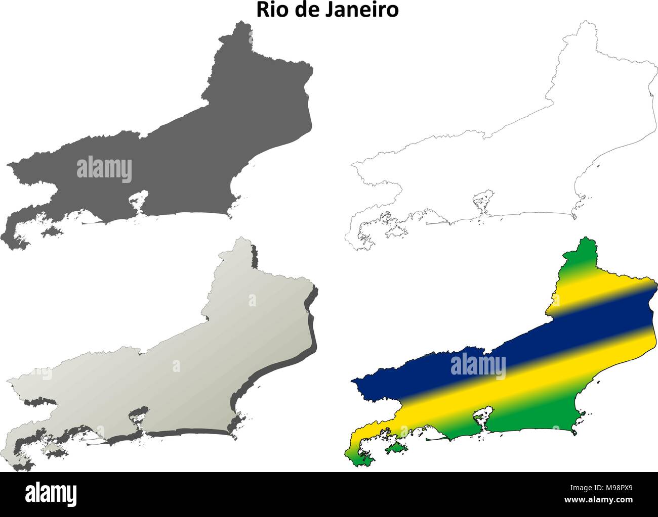 Carte de rio de janeiro Banque d'images vectorielles - Alamy