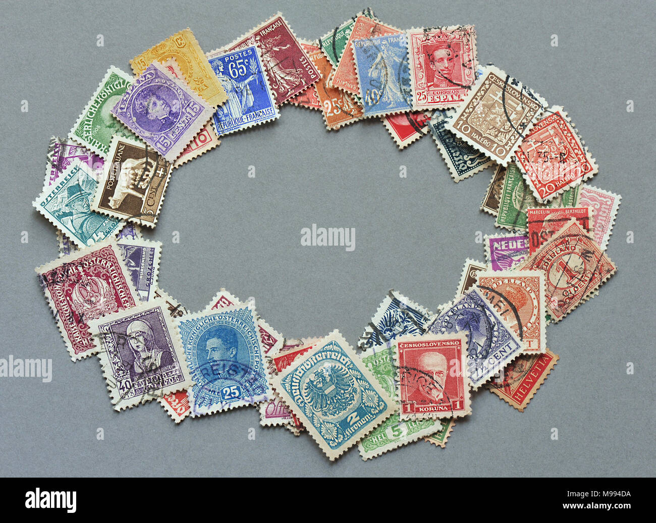 Collection de timbres poste Banque de photographies et d’images à haute ...