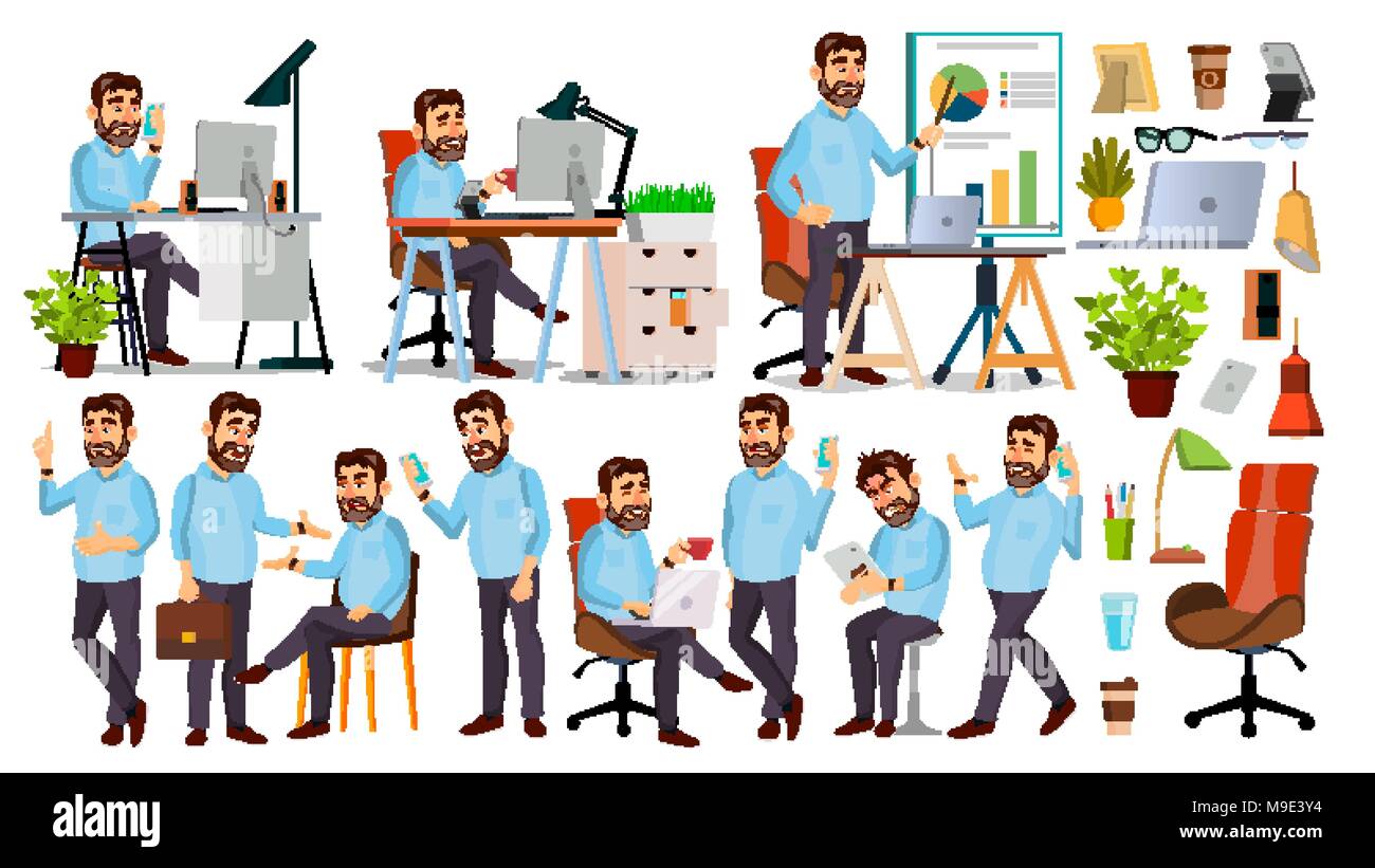 Caractère patron vecteur. Directeur général, Directeur général ...