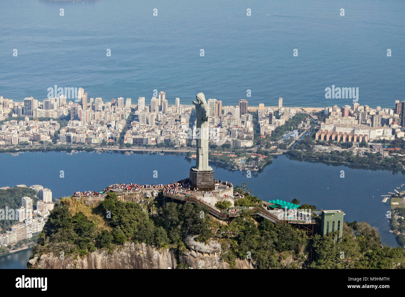 Point de vue aérienne du Christ Rédempteur, Cristo Redentor, est un art ...