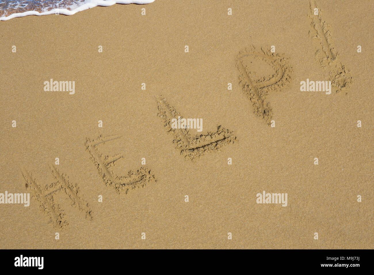 Sos plage sable Banque de photographies et d’images à haute résolution ...