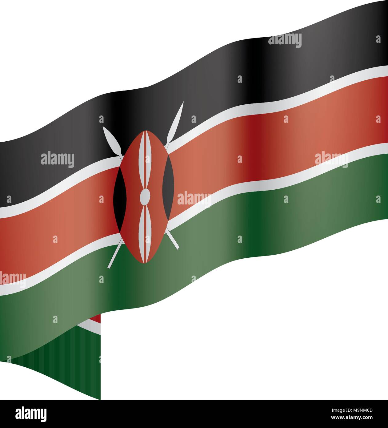 Drapeau national kenya Banque d'images vectorielles - Alamy