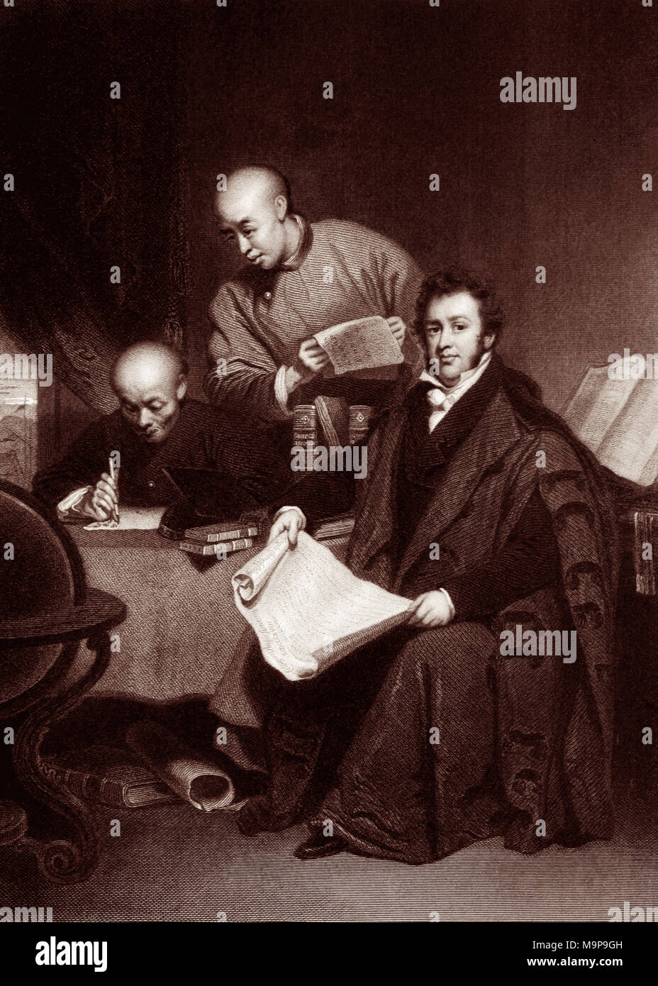 Li Shigong (à gauche), Chen Laoyi (centre) et missionnaire protestant ...