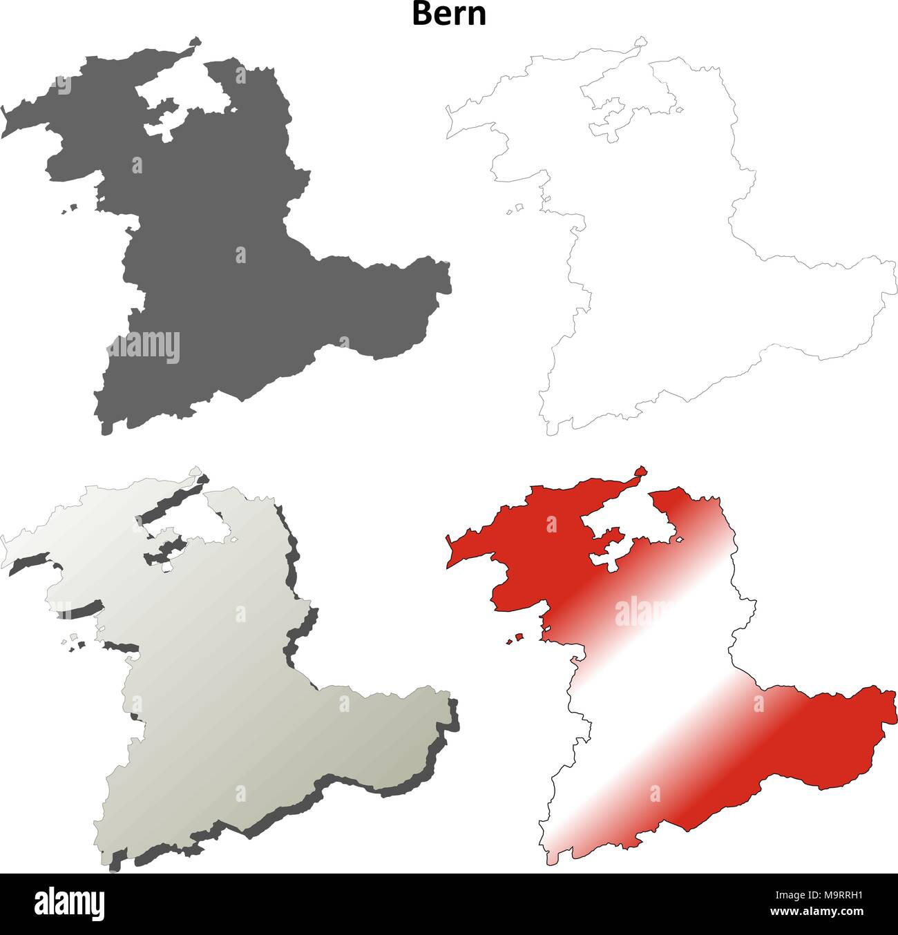 Bern map Banque d'images vectorielles - Alamy