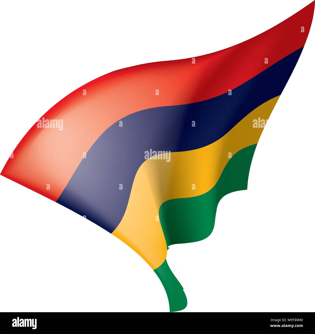 Drapeau de l'Ile Maurice, vector illustration Image Vectorielle Stock ...