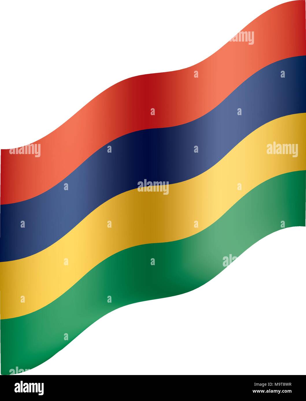 Drapeau de l'Ile Maurice, vector illustration Image Vectorielle Stock ...