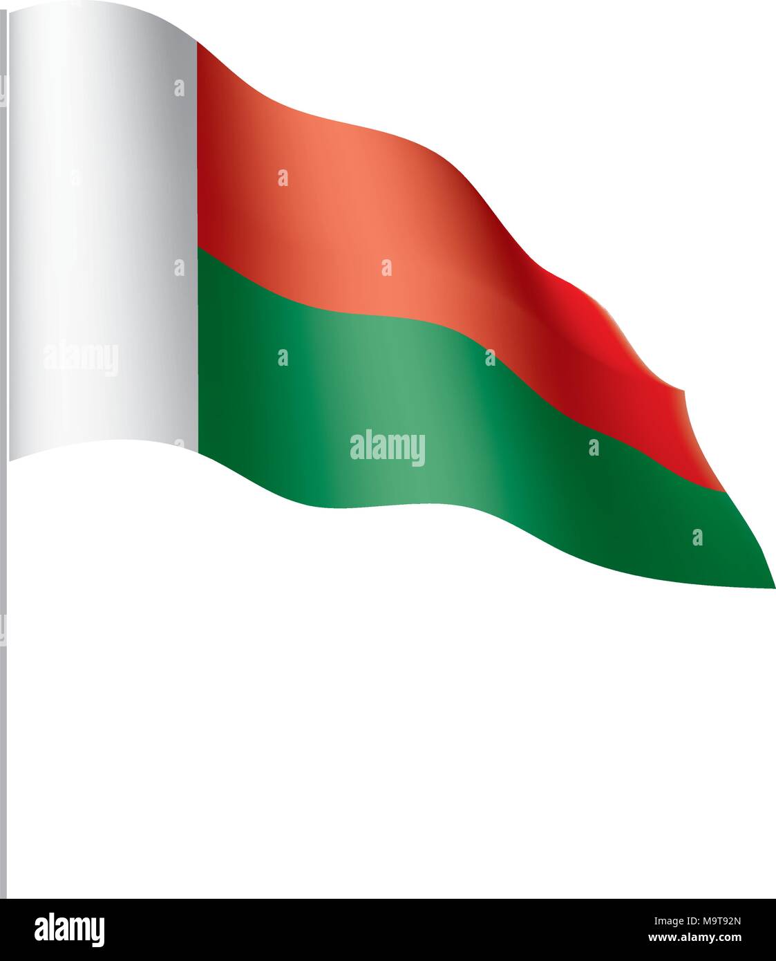Drapeau Madagascar, vector illustration Image Vectorielle Stock - Alamy