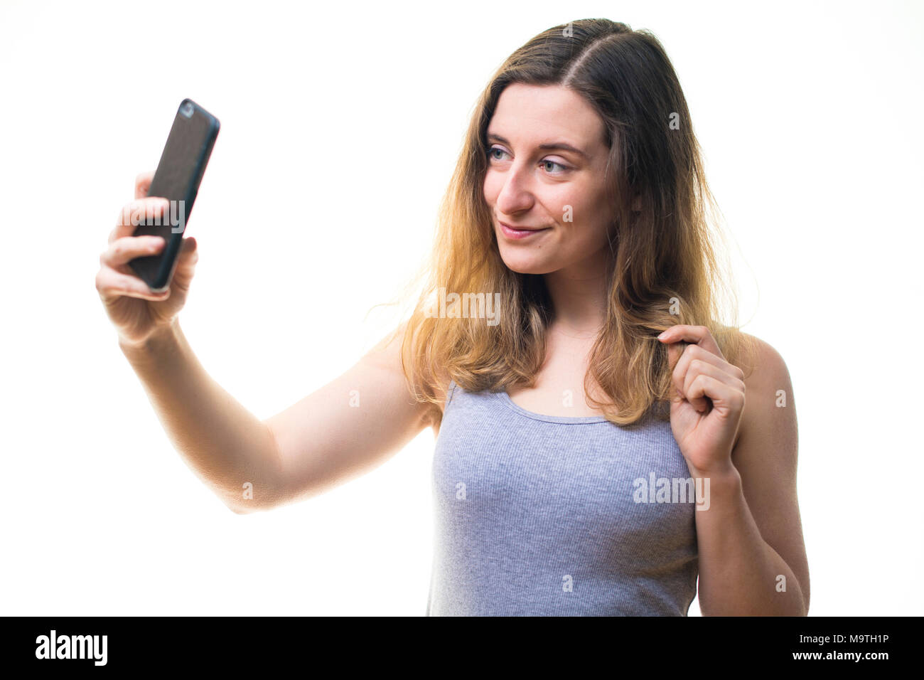 Snapchat selfie fille Banque de photographies et d’images à haute ...