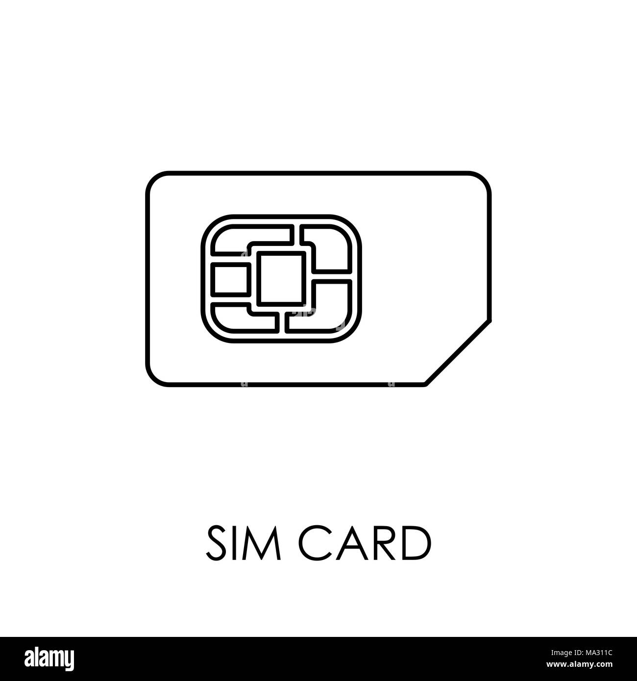 L'icône de carte SIM signe. Symbole de la carte SIM Double vector ...