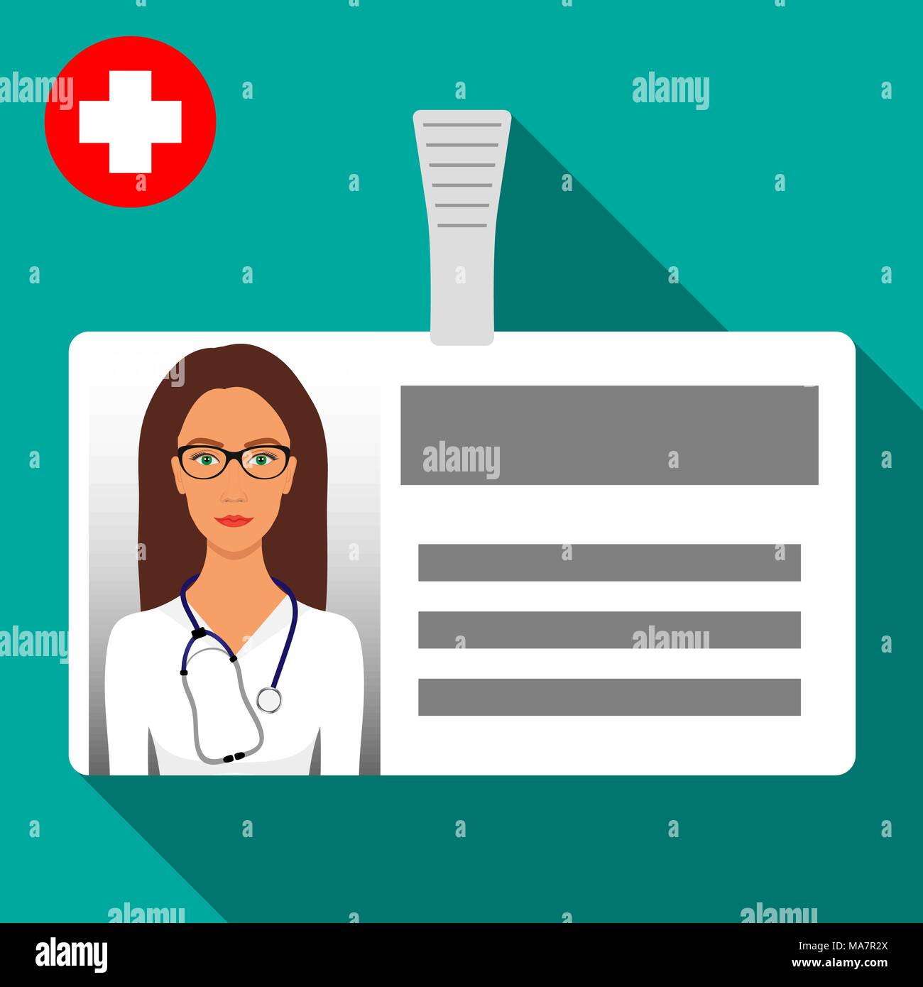 Médecin s'étiquette de nom d'un insigne. Badge horizontal en plastique ...