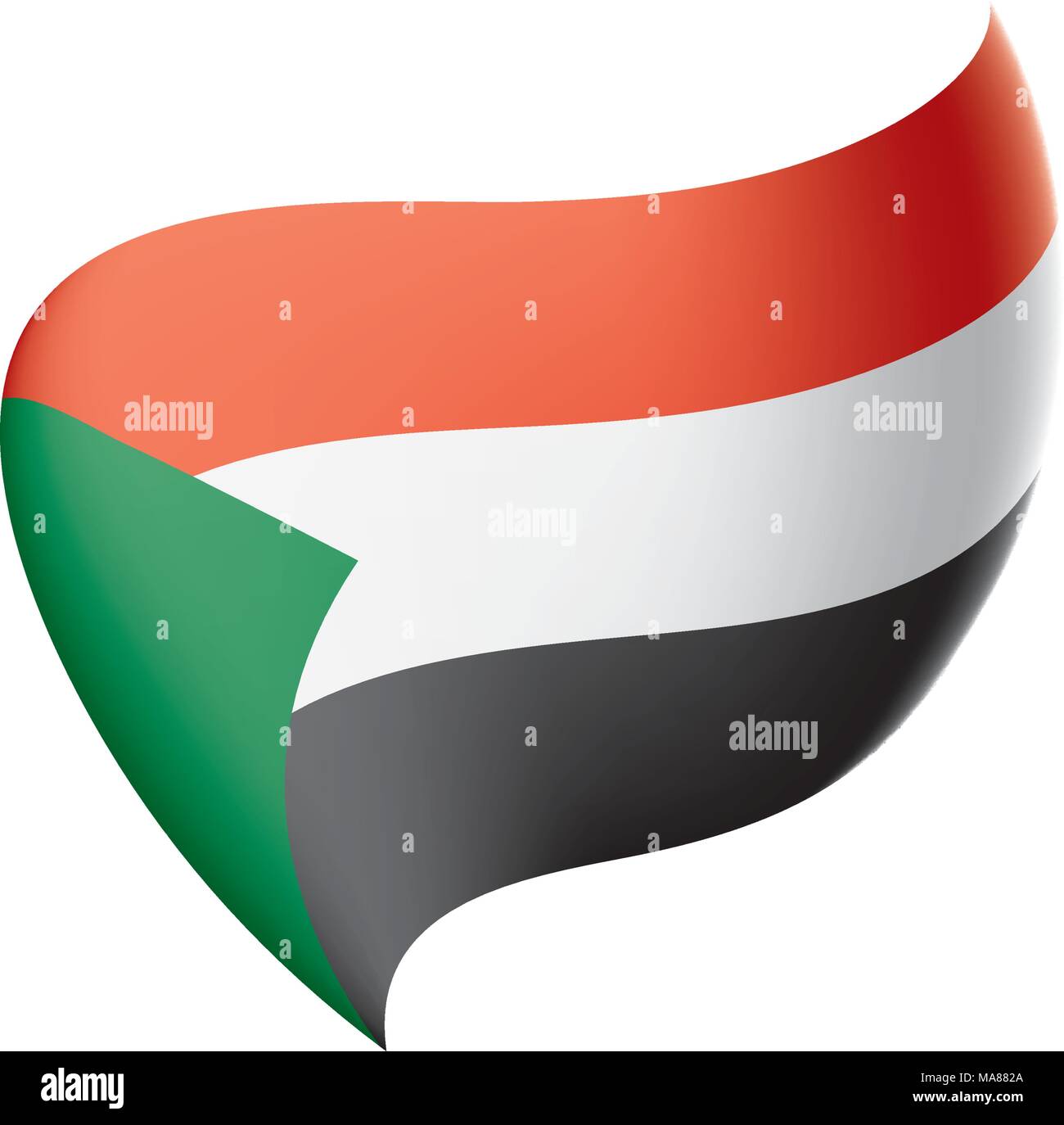 Drapeau soudan Banque d'images vectorielles - Alamy