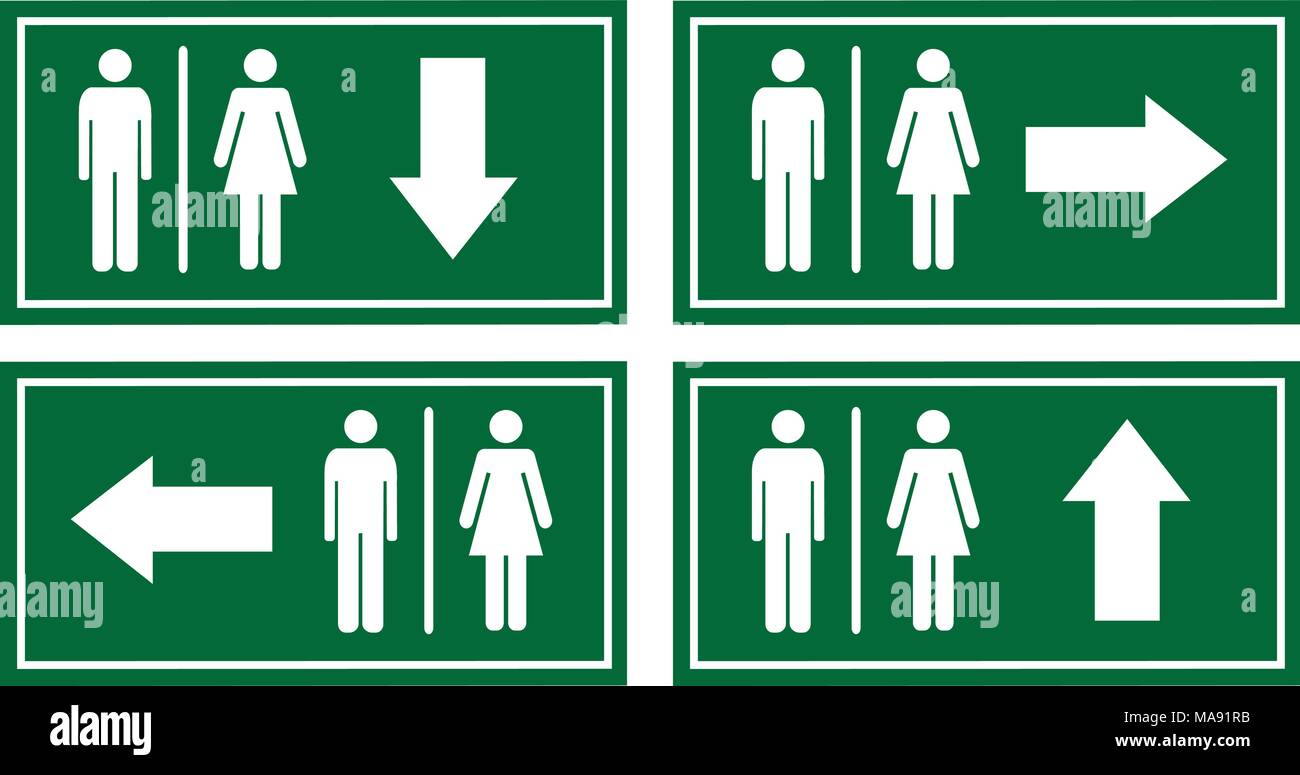 Signalisation toilettes vector set Image Vectorielle Stock - Alamy