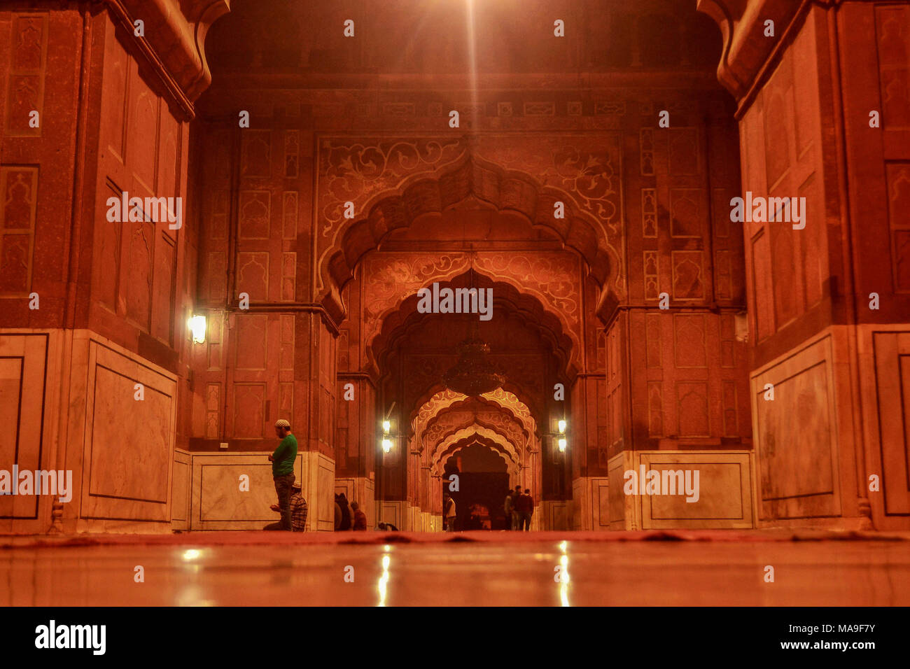 Old Delhi, Inde. 30Th Mar, 2018. Un musulman indien à l'intérieur de la ...
