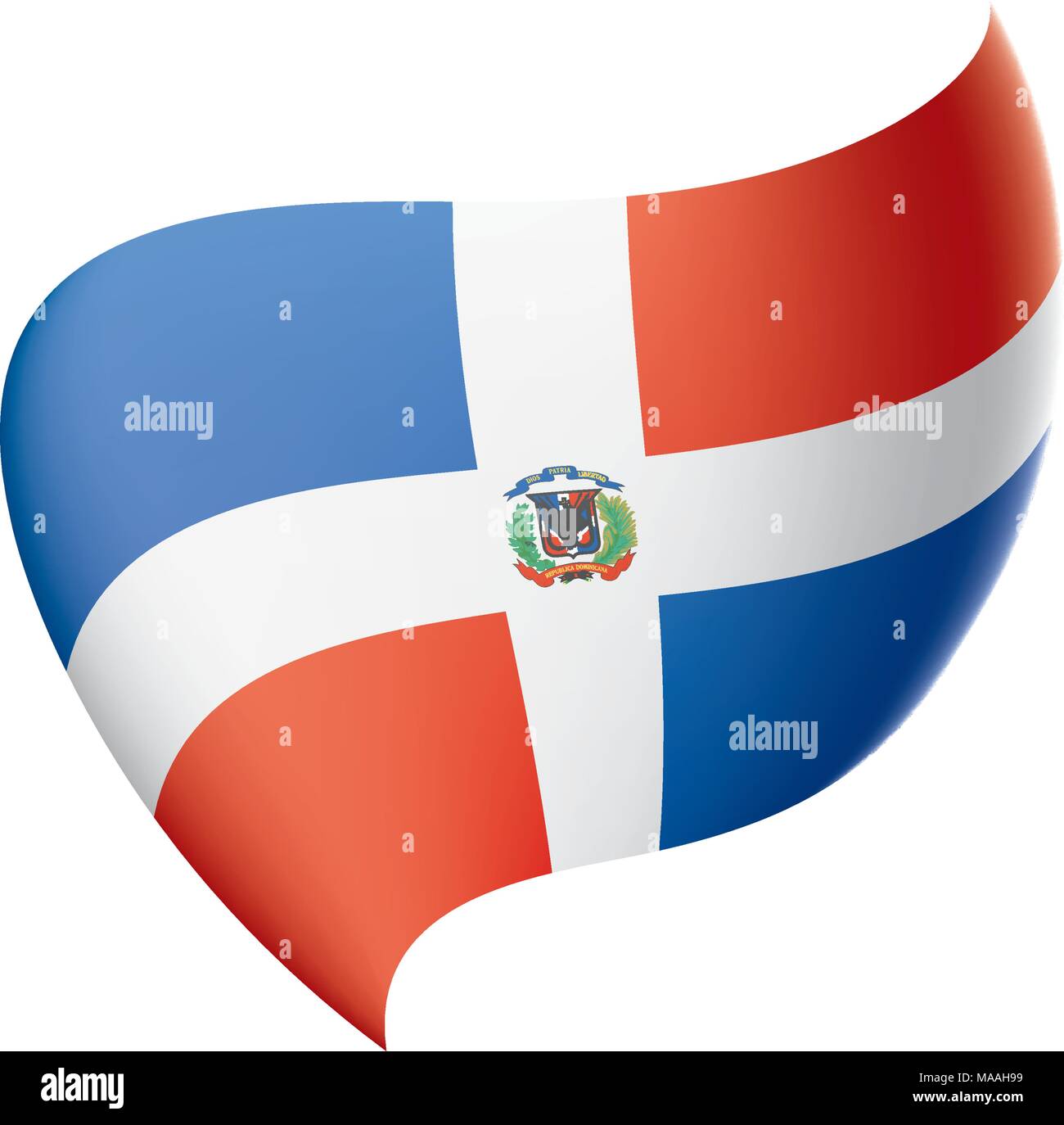 Drapeau dominicain Banque d'images vectorielles - Alamy