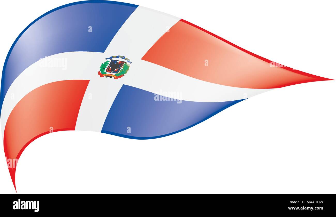 Drapeau symbole dominicain Banque d'images vectorielles - Alamy