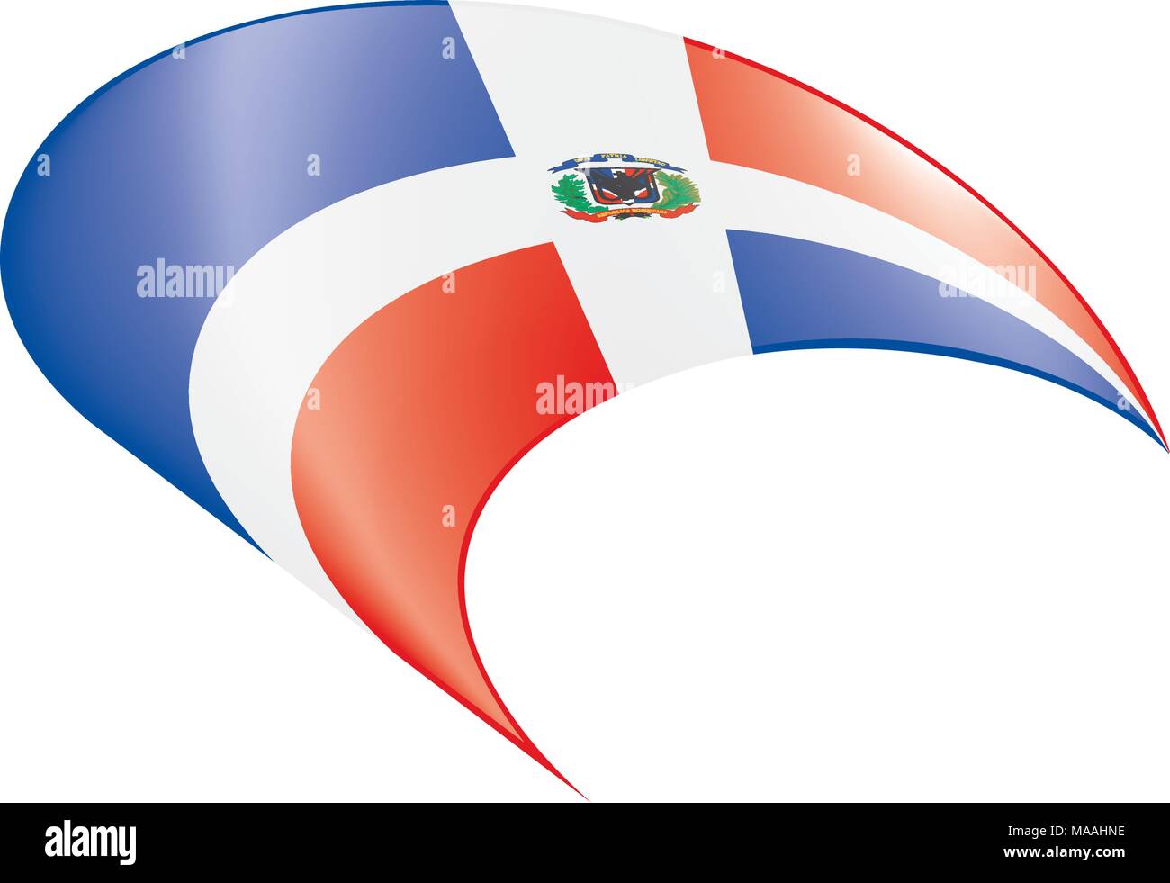 Drapeau symbole dominicain Banque d'images vectorielles - Alamy