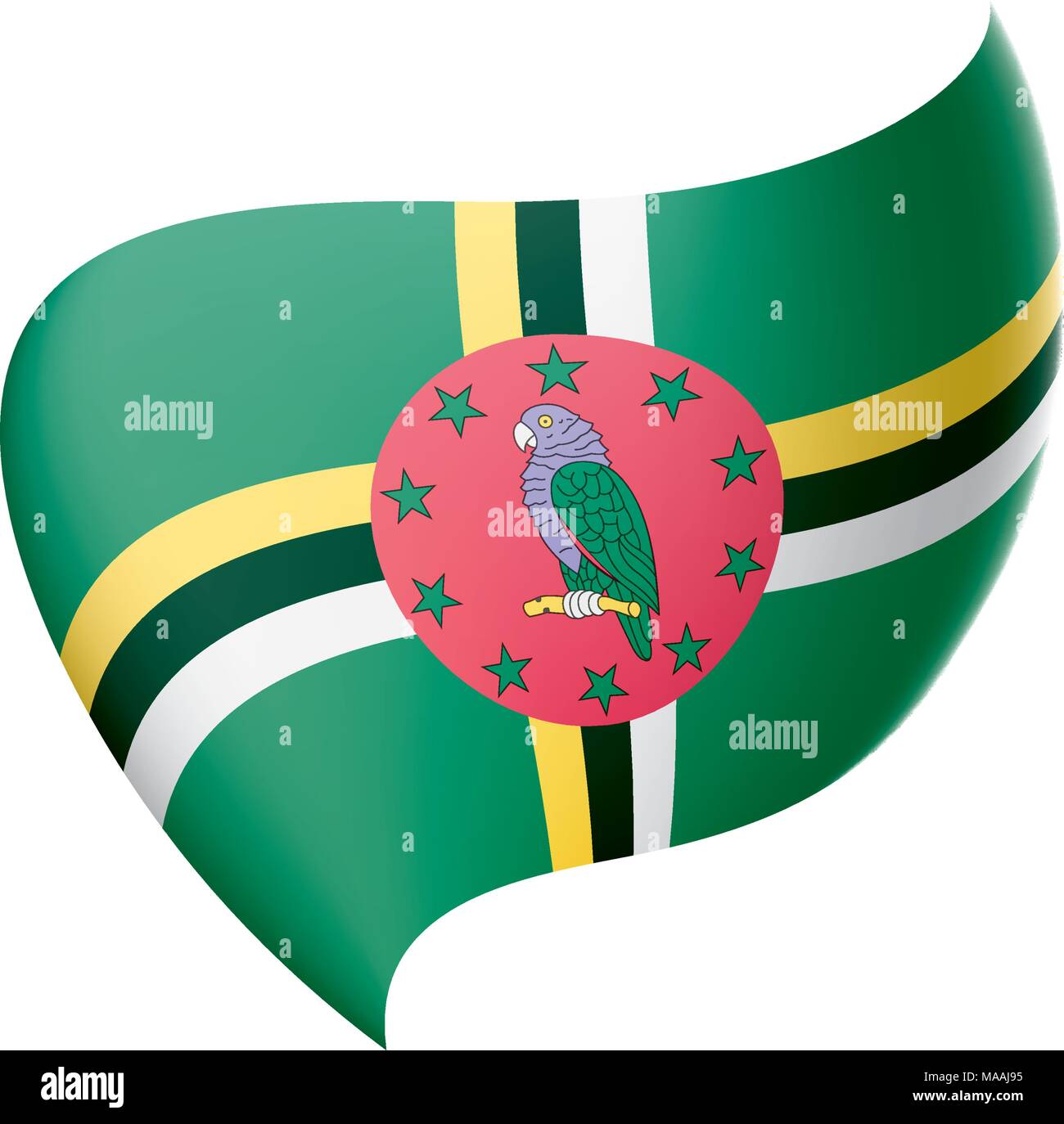 Drapeau de la dominique Banque d'images vectorielles - Alamy