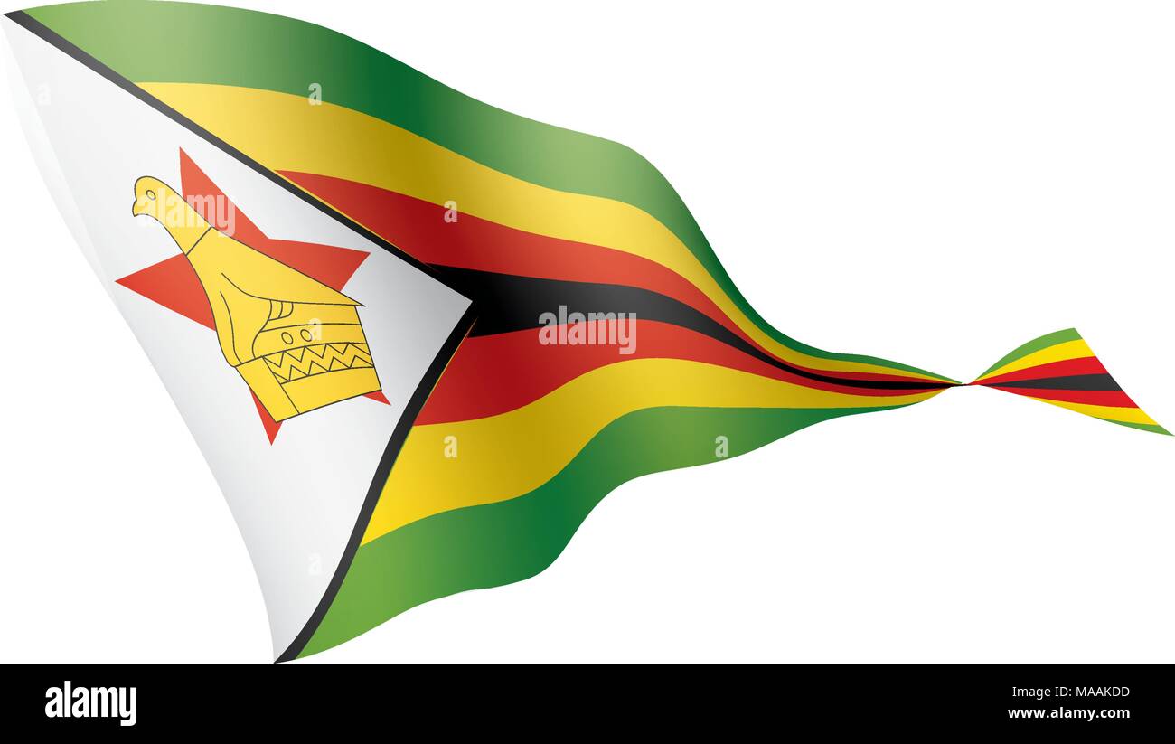 Drapeau du Zimbabwe, vector illustration Image Vectorielle Stock - Alamy
