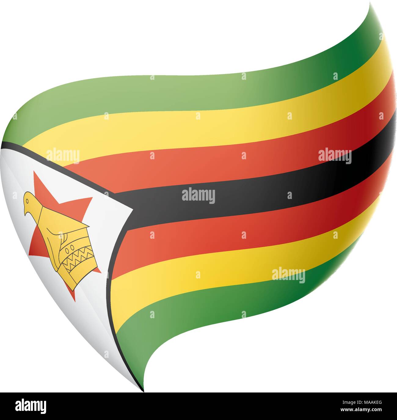 Drapeau du Zimbabwe, vector illustration Image Vectorielle Stock - Alamy