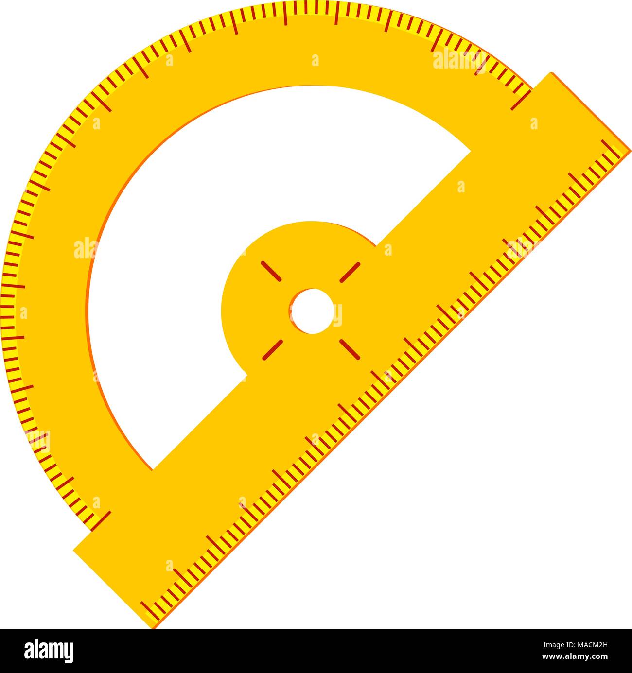 Rapporteur d'angle de couleur caricature. Thème de l'éducation pour l ...
