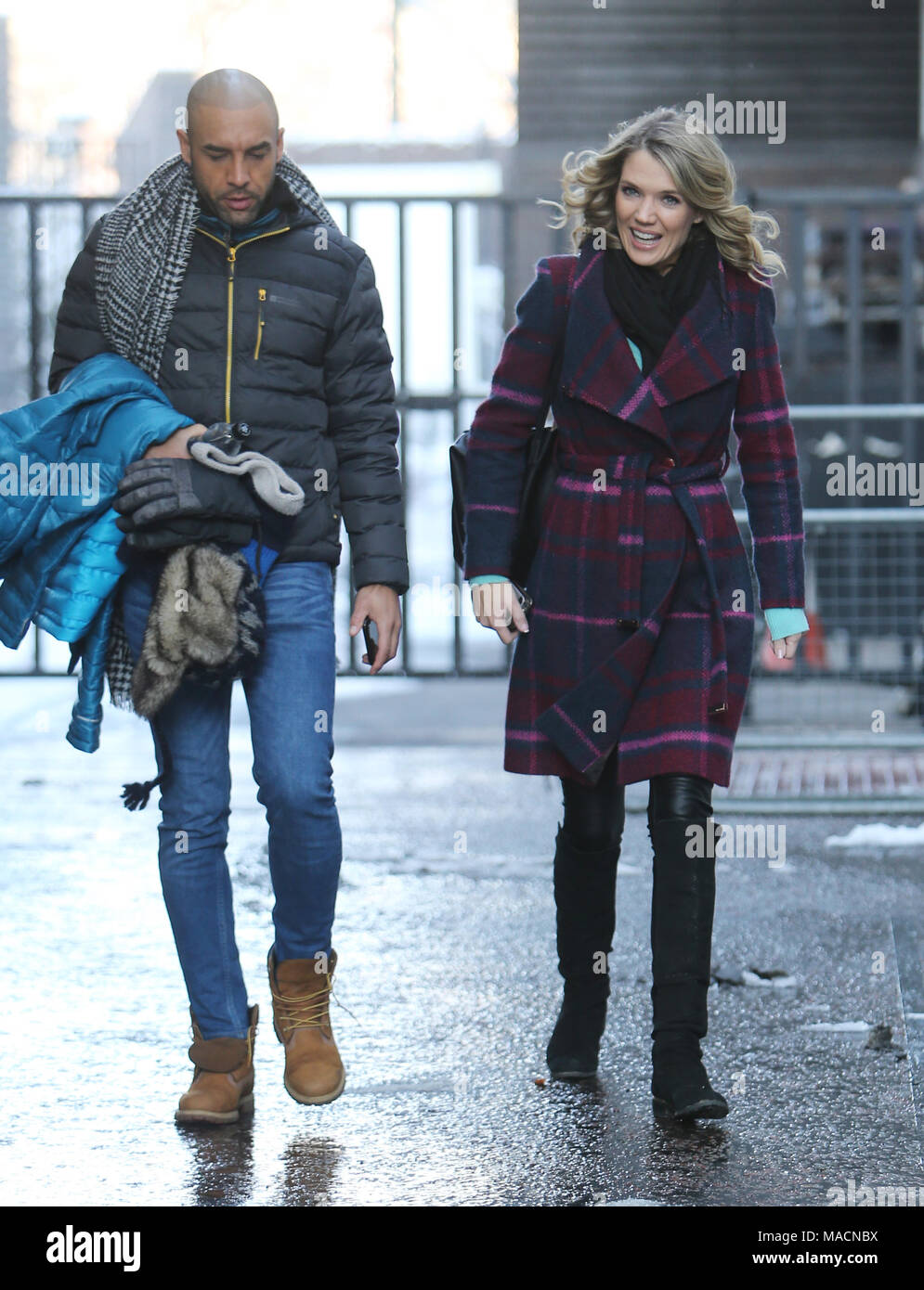 Charlotte Hawkins et Alex Beresford hors studios ITV Avec : Charlotte ...
