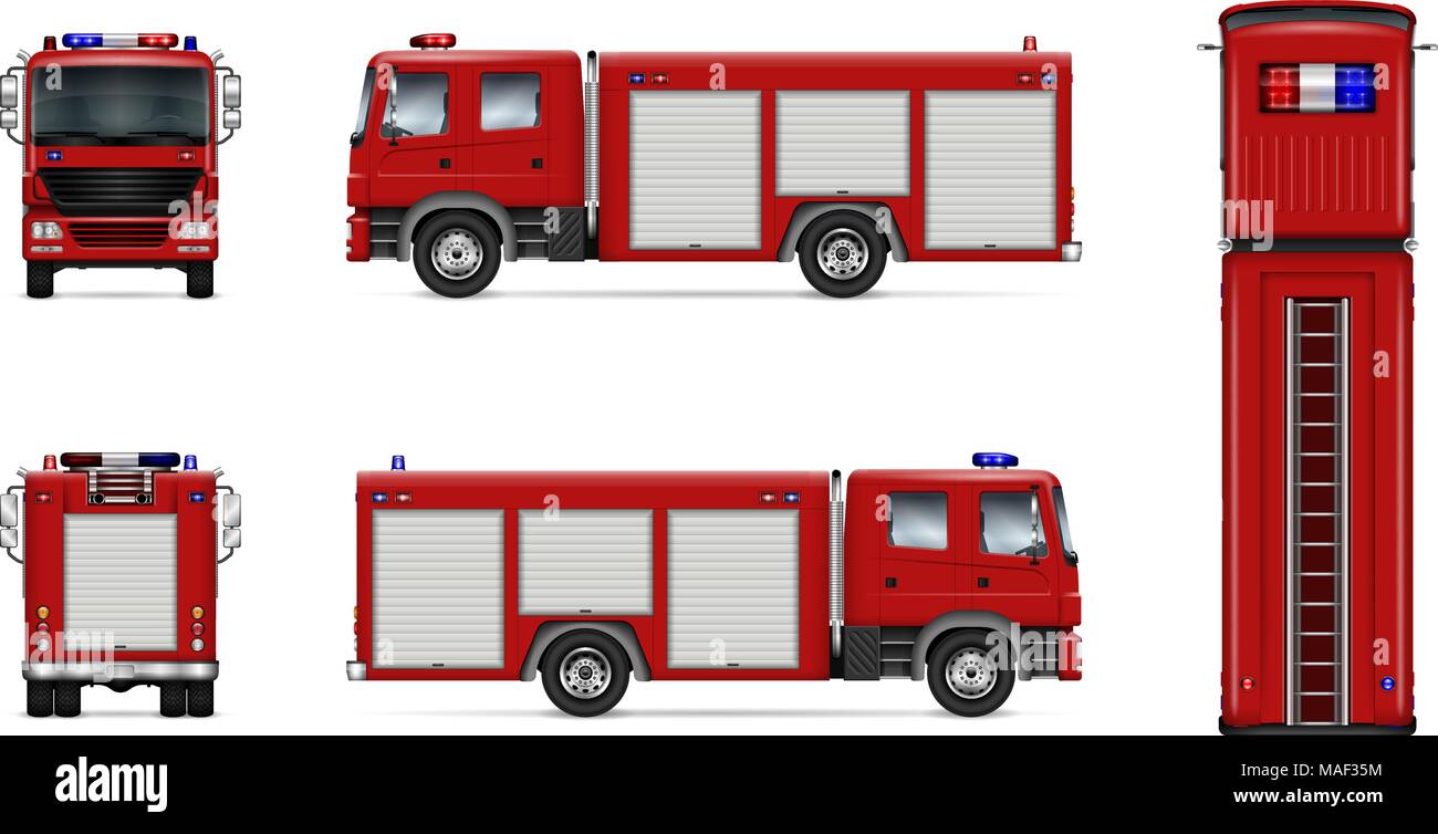 Camion pompier profil Banque de photographies et d’images à haute ...