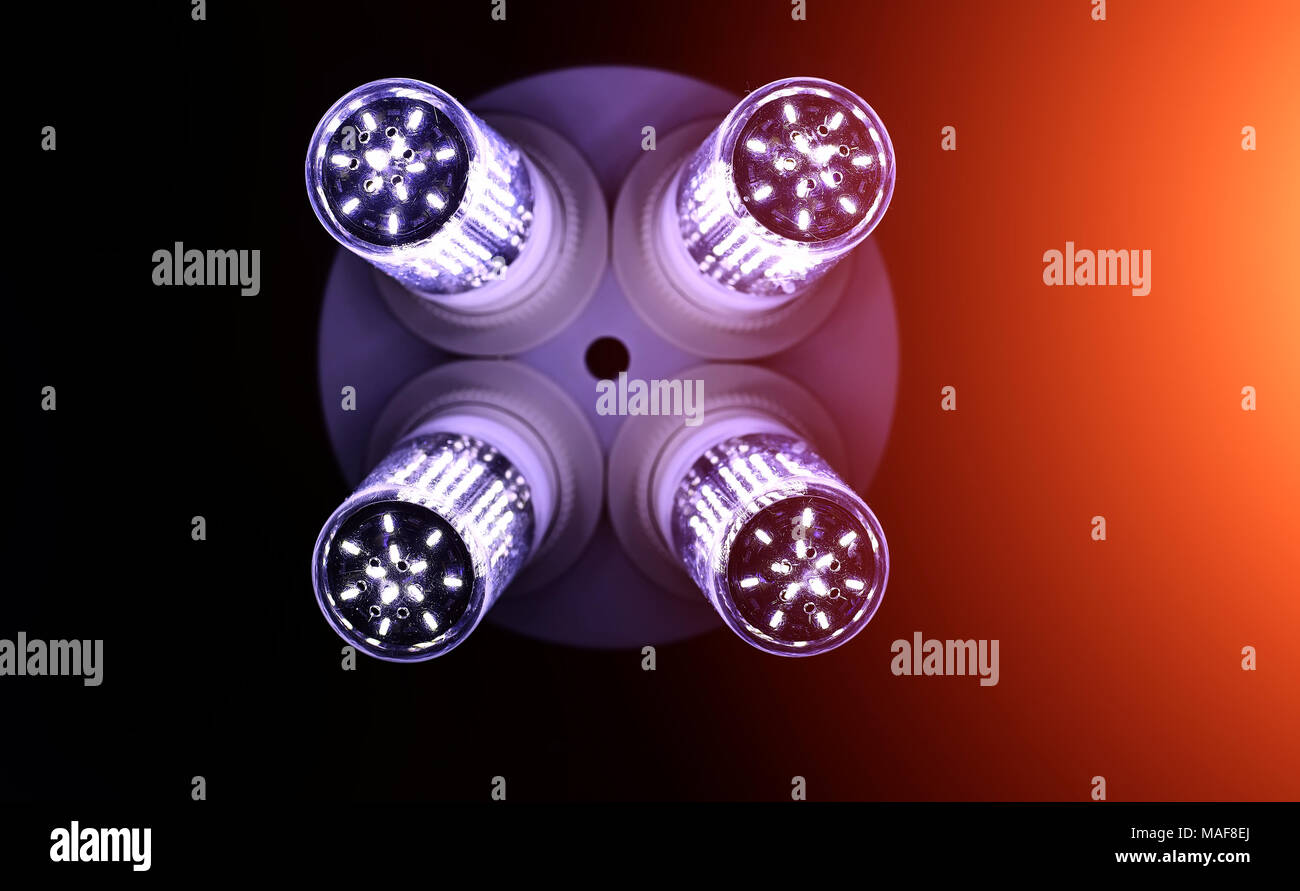 Les éléments DEL dans la lampe. Les lampes avec les diodes. De ...