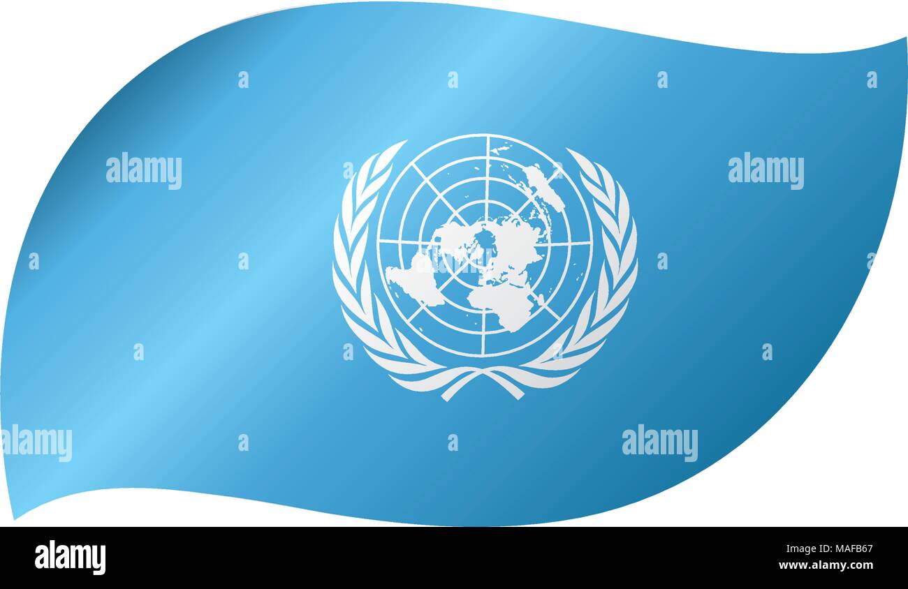 Drapeau de l'ONU, vector illustration Image Vectorielle Stock - Alamy